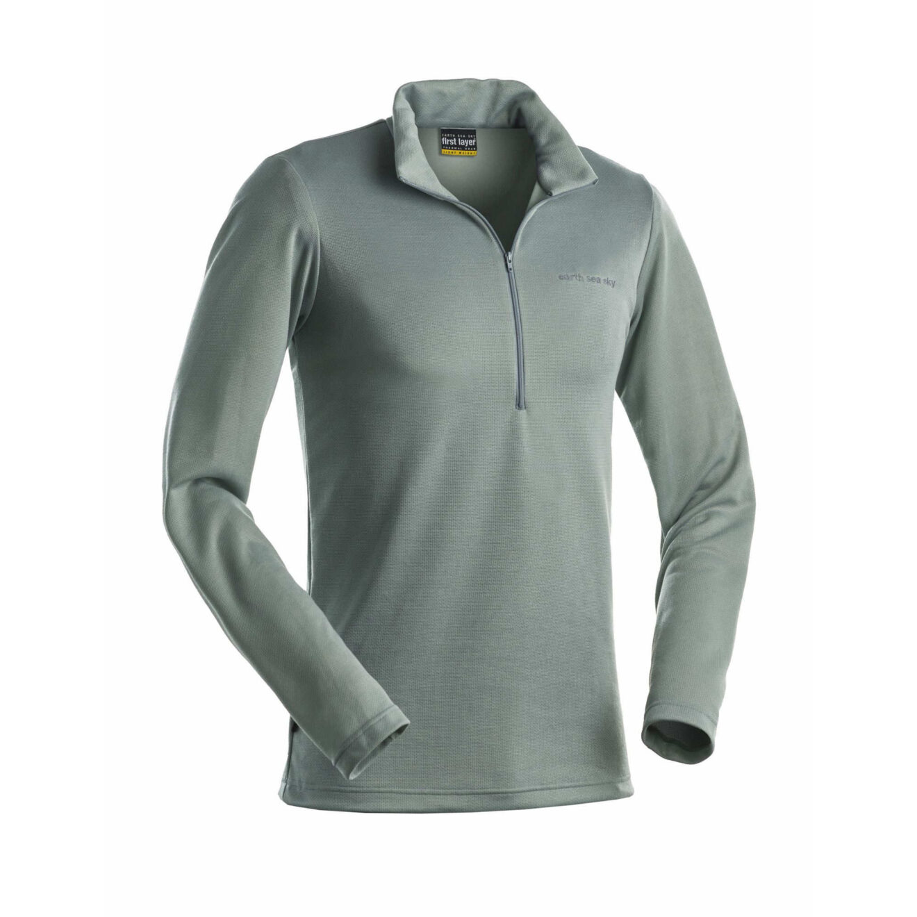 Men's Lightweight Power Dry Zip Polo | Quick-Dry Polo - Earth Sea Sky